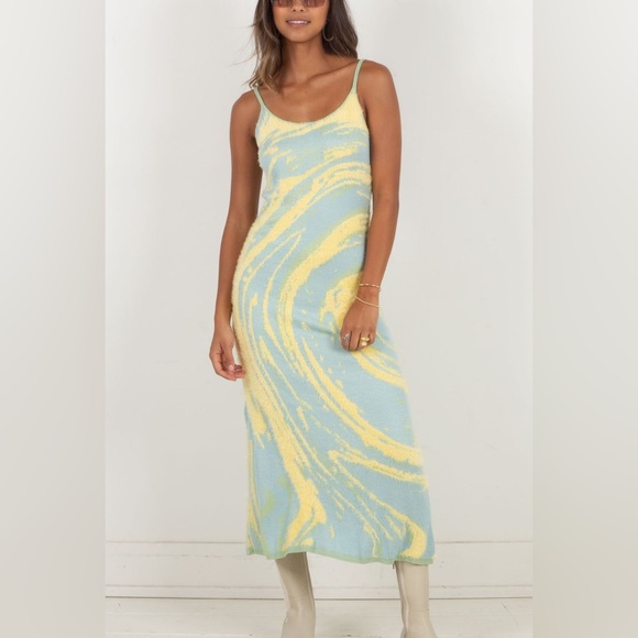 House of Sunny | Dresses | House Of Sunny Yellow Blue Green Swirl ...
